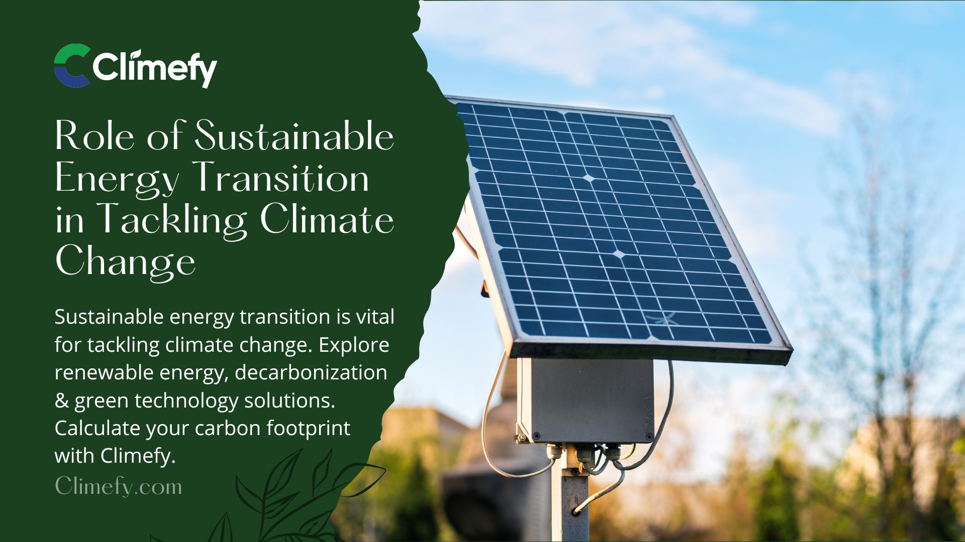 Role Of Sustainable Energy In Tackling Climate Change